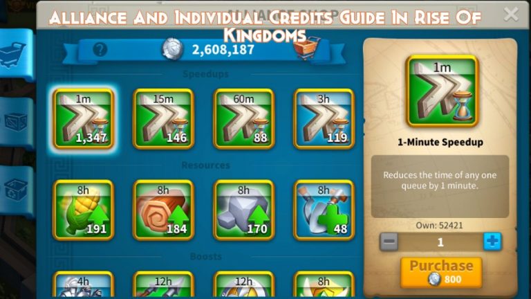 Alliance And Individual Credits Guide In Rise Of Kingdoms - Pillar Of ...