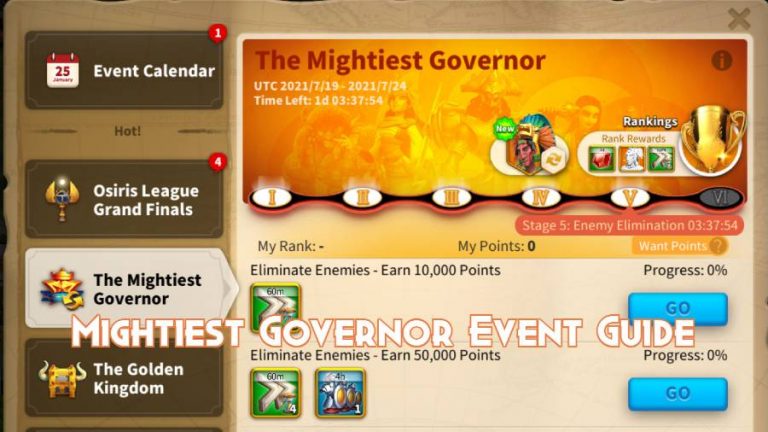 Mightiest Governor Event Rise Of Kingdoms - Pillar Of Gaming