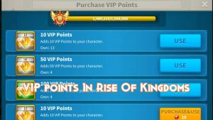 VIP points In Rise Of Kingdoms - Pillar Of Gaming