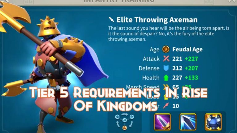 Tier 5 Requirements In Rise Of Kingdoms - Pillar Of Gaming