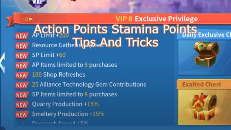 Infinity Kingdom Action Points Stamina Points Tips And Tricks - Pillar ...