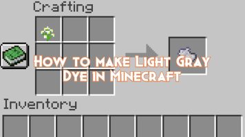 How to make Light Gray Dye in Minecraft - Pillar Of Gaming
